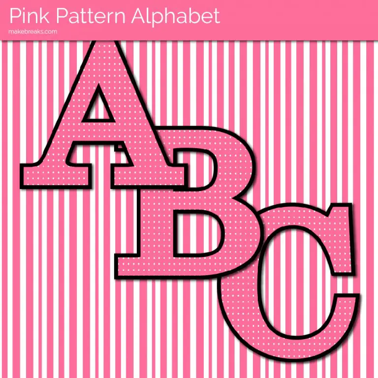 Pink Dot Free Printable Letters - Make Breaks