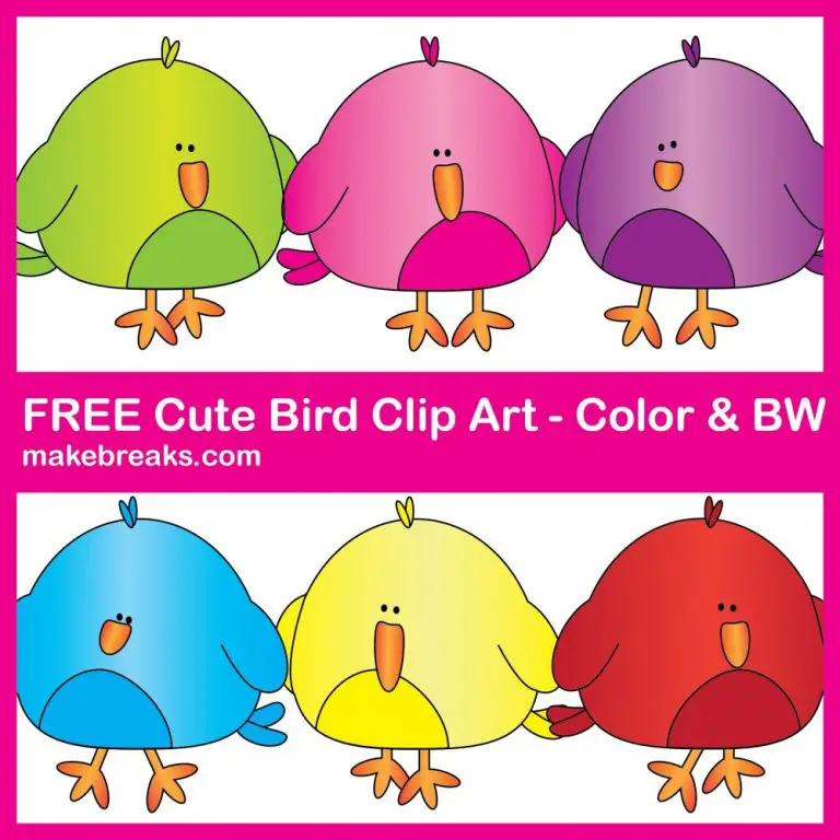 Free Cute Bird Clipart For Teachers - Make Breaks
