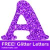Free Printable Purple Glitter Letters to Download - Make Breaks