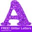 Free Printable Purple Glitter Letters to Download - Make Breaks