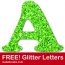 Free Printable Green Glitter Letters - Make Breaks