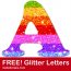 Free Printable Rainbow Glitter Letters - Make Breaks
