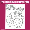Happy Thanksgiving Turkey Free Easy Coloring Page - Make Breaks