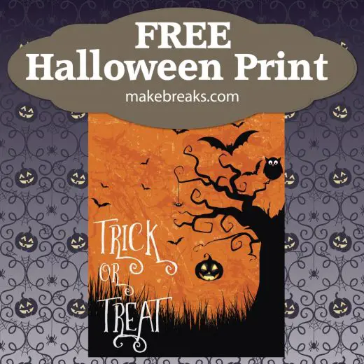 Free Halloween Printable Poster - Make Breaks