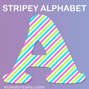 Stripe Pastel Free Printable Alphabet - Make Breaks