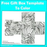 Free Gift Box Box Template To Color - Make Breaks