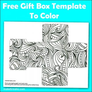 Free Gift Box Box Template To Color - Make Breaks