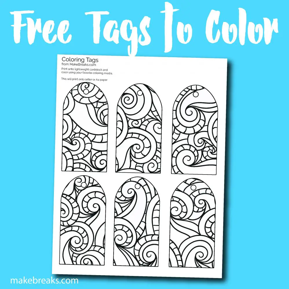 Free Printable Gift Tags to Color - Make Breaks