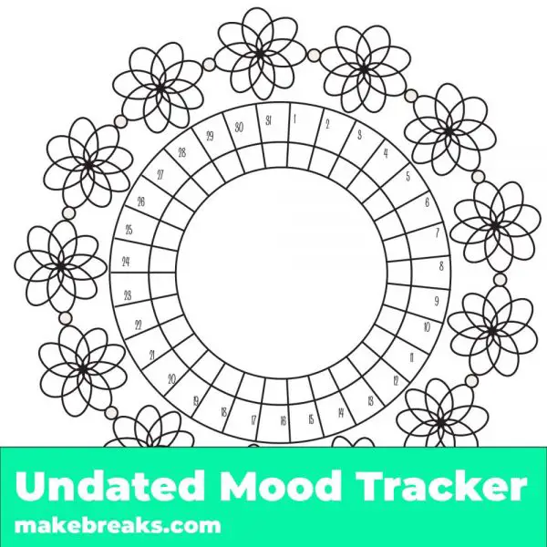 Free Printable Floral Mood Tracker - Make Breaks