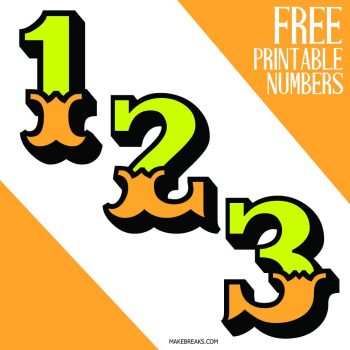Ornate Free Printable Numbers - Citrus - Make Breaks