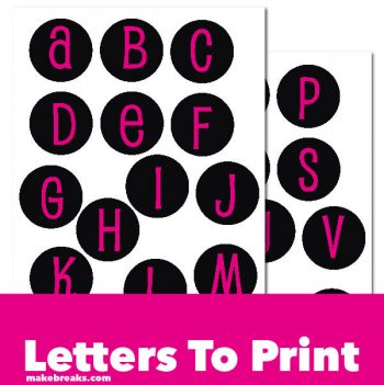 Discs Free Printable Alphabet - Make Breaks