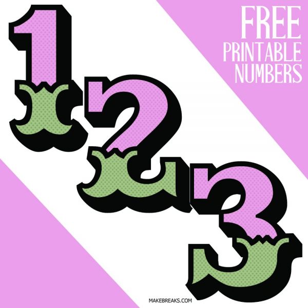 Ornate Free Printable Numbers - Make Breaks