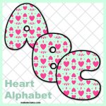Free Printable Alphabet for Valentine's Day- Pattern 1 - Make Breaks