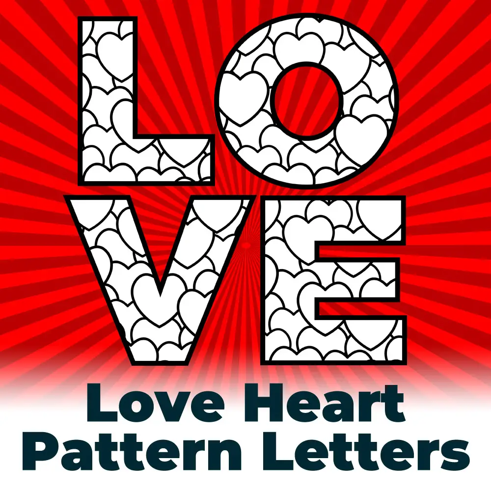 Free Love Hearts Pattern Letters - Make Breaks