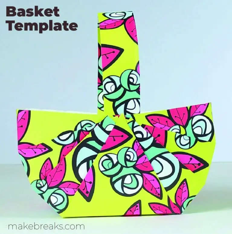 Free Easy Paper Basket Template - DIY Gift Packaging - Make Breaks