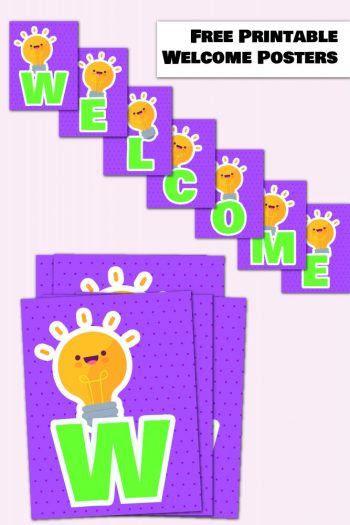 Free Cute Lightbulb Printable Welcome Posters for Back To School - Make ...