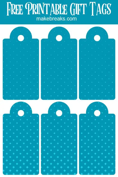 Blue Dot Free Printable Gift Tags - Make Breaks