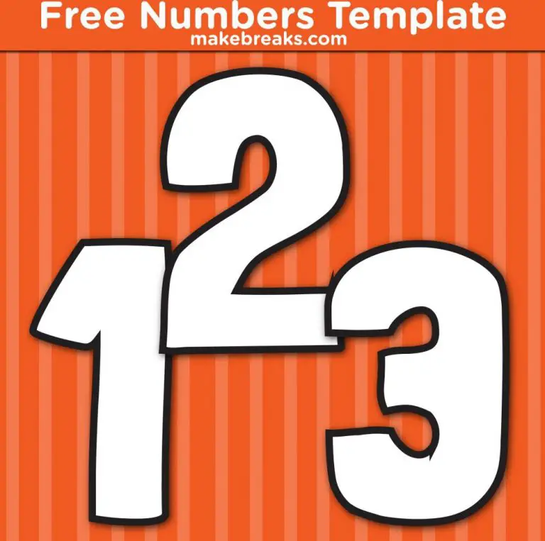 Free Printable Hand Drawn Number Templates - Make Breaks