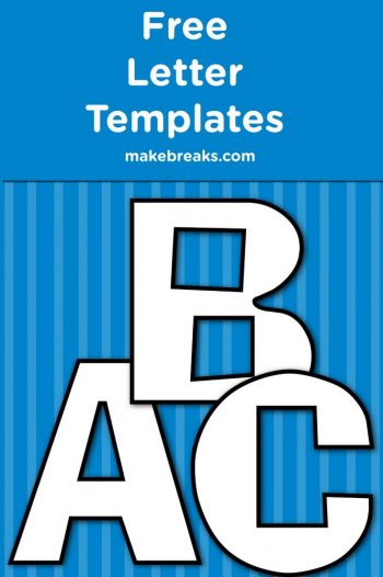 Free Printable Square Inner Letter Templates - Make Breaks