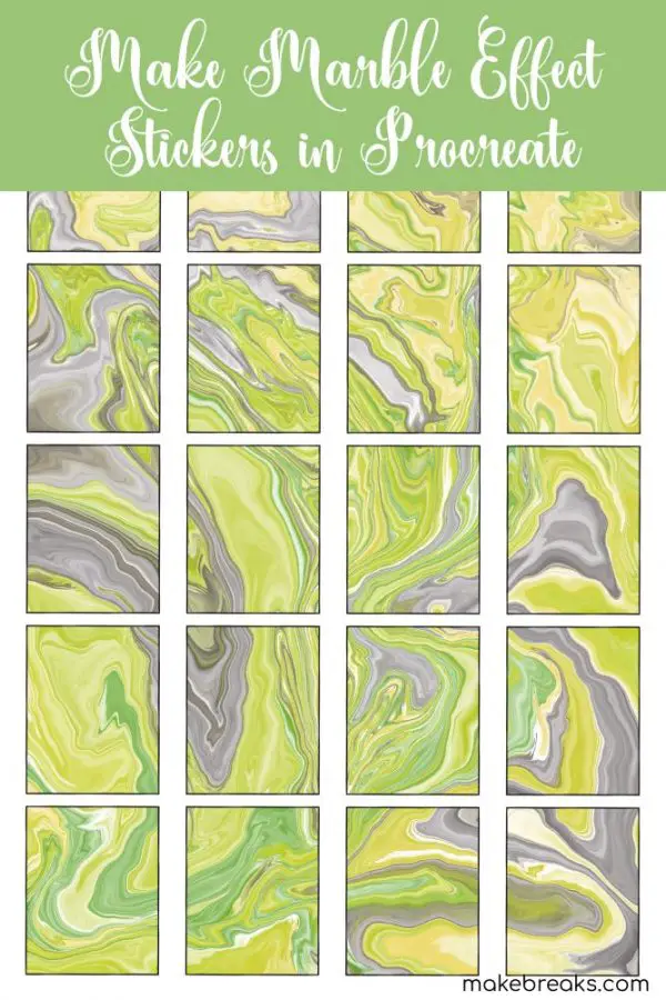 How to Create Marble Effect Stickers in Procreate - Make Breaks