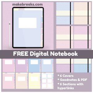 Pastel Colors Free Digital Notebook for Goodnotes & Other PDF Readers ...