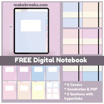 Pastel Colors Free Digital Notebook for Goodnotes & Other PDF Readers ...