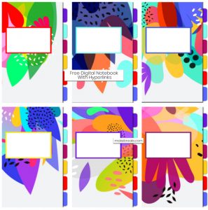 Hot Tropical Floral Pattern Free Digital Notebook with Hyperlinks - for ...