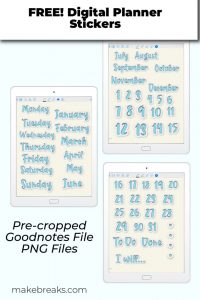 Free BlueEssential Words Digital Planner Stickers for Goodnotes & PNG ...