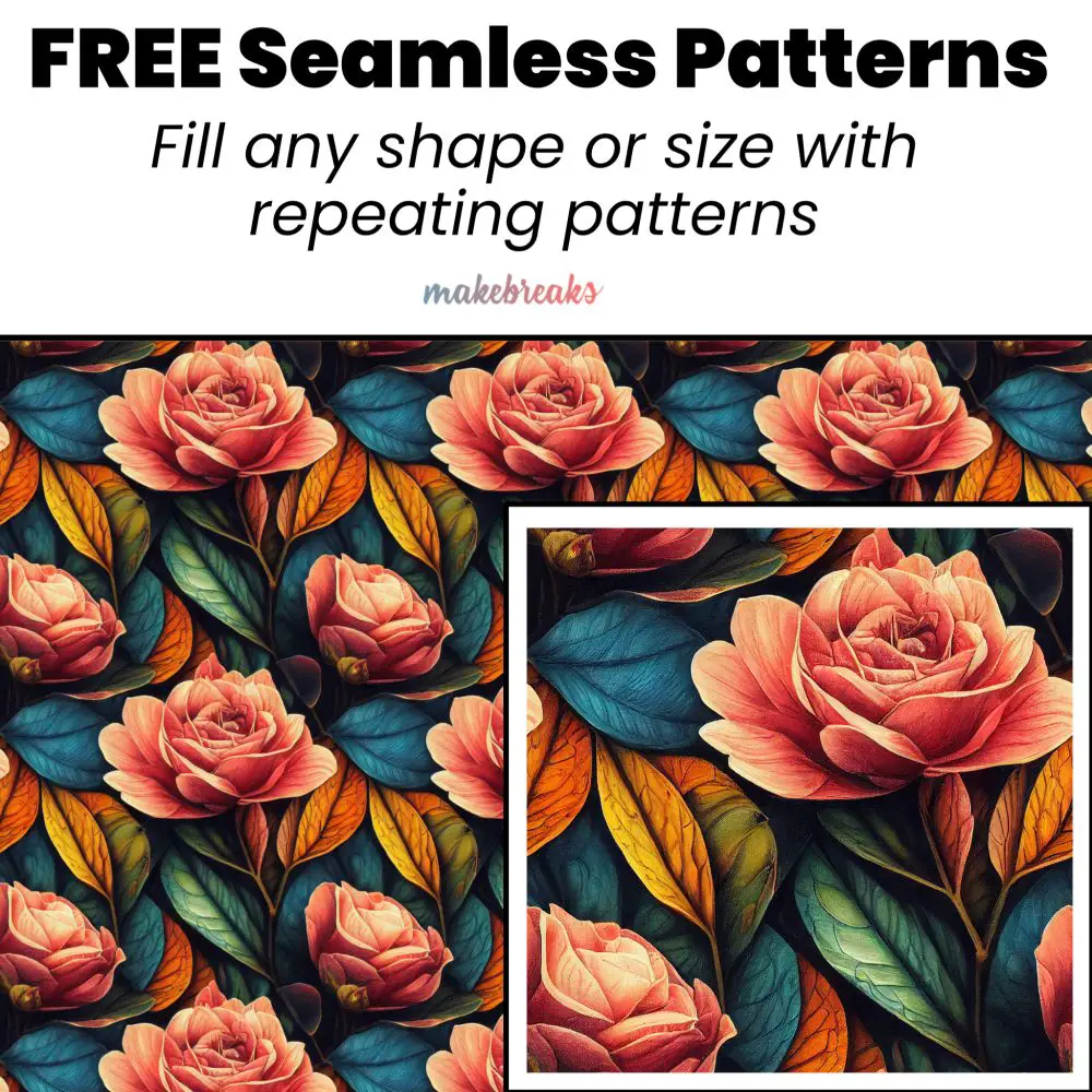 Red Rose Flowers Seamless Pattern Tile - Make Breaks