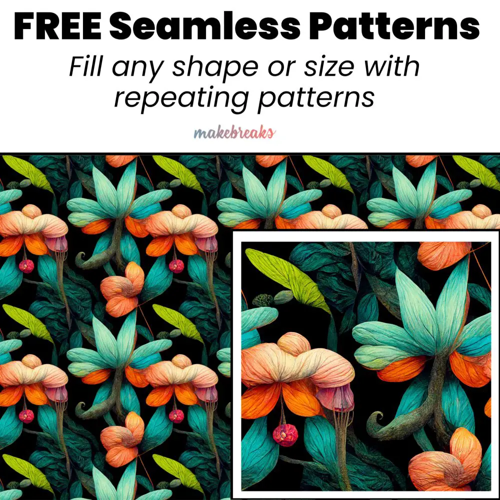 Fantasy Jungle Repeating Pattern Tile - Make Breaks