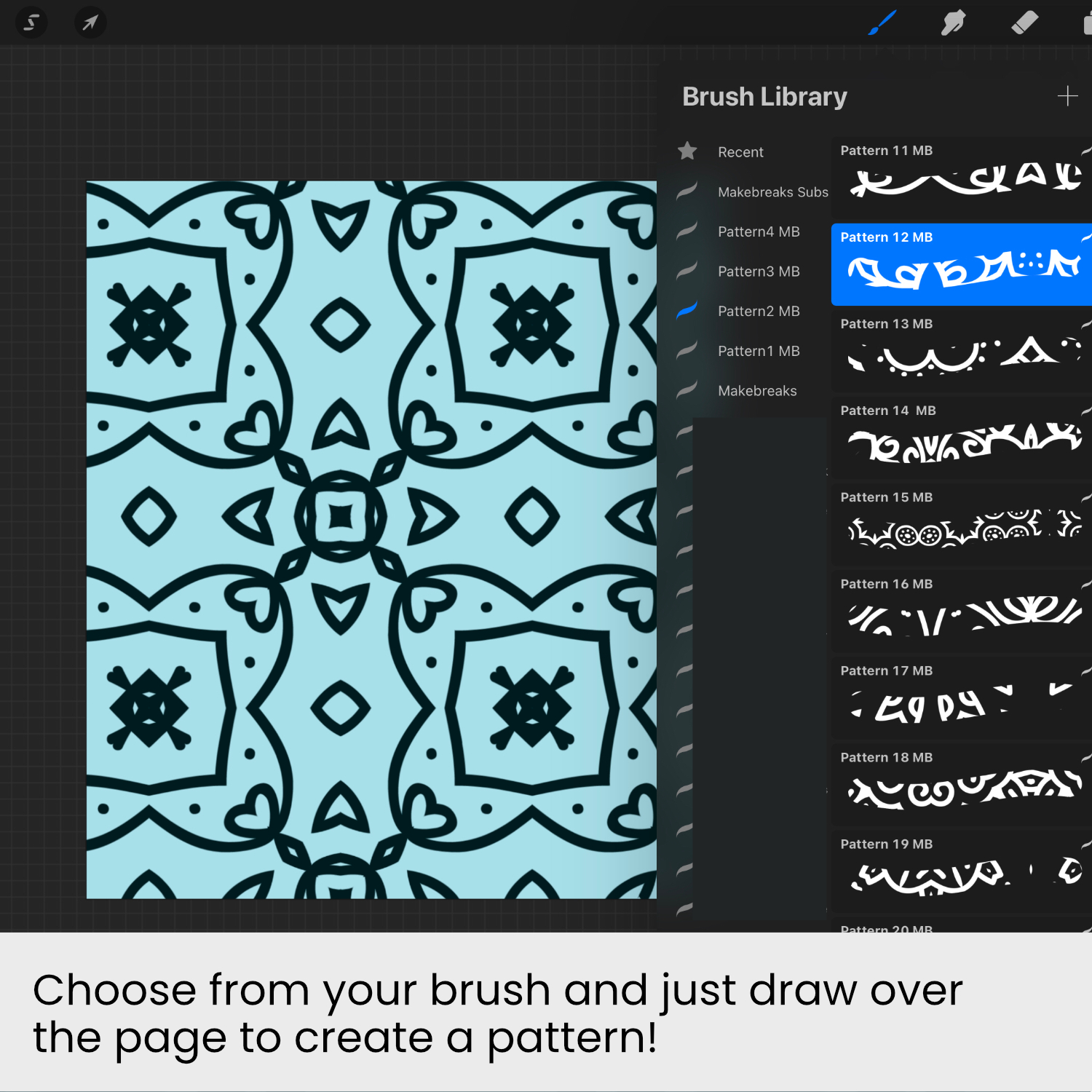 Free Procreate Repeating Pattern Brushes Make Breaks