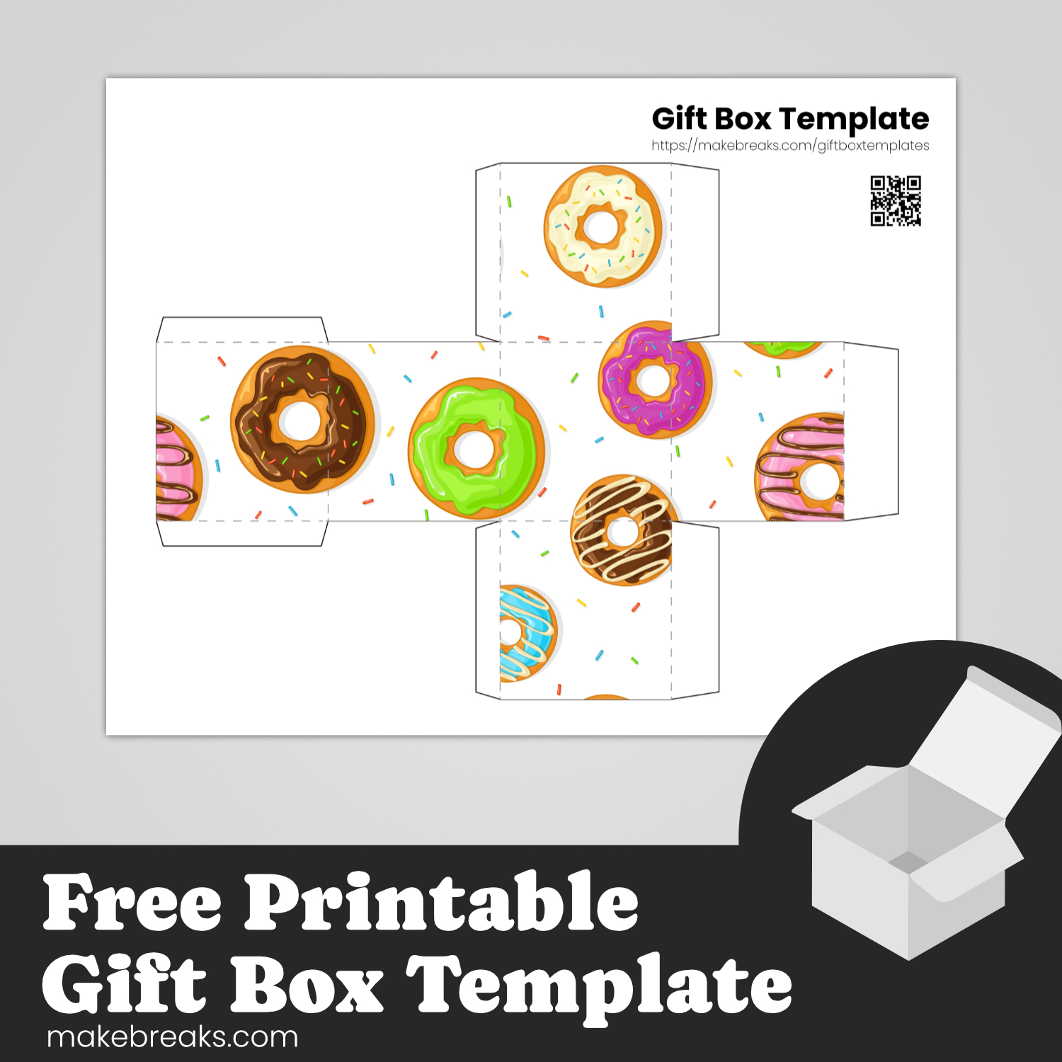 Colorful Donut Cube Box - Make Breaks