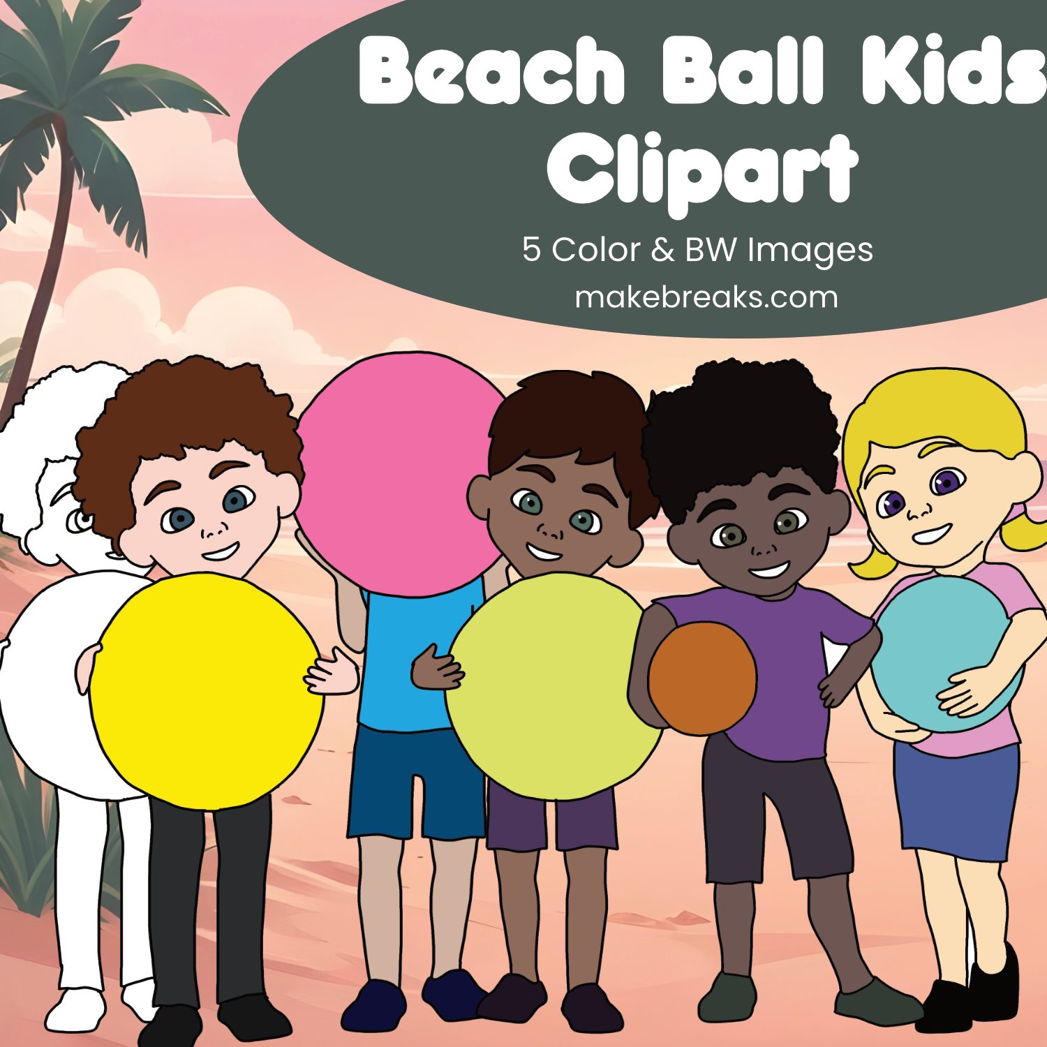 Free Beach Ball Kids Clipart - Make Breaks